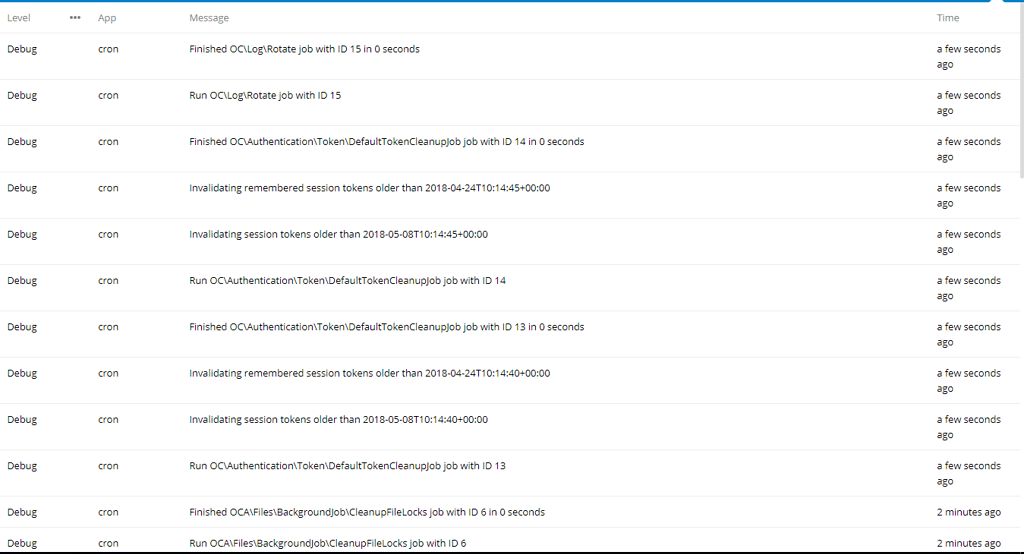 Why so many cron logs & high cpu load - ℹ️ Support - Nextcloud community