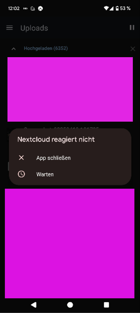 Crash when opening "Uploads" section - 🤖 Android - Nextcloud community