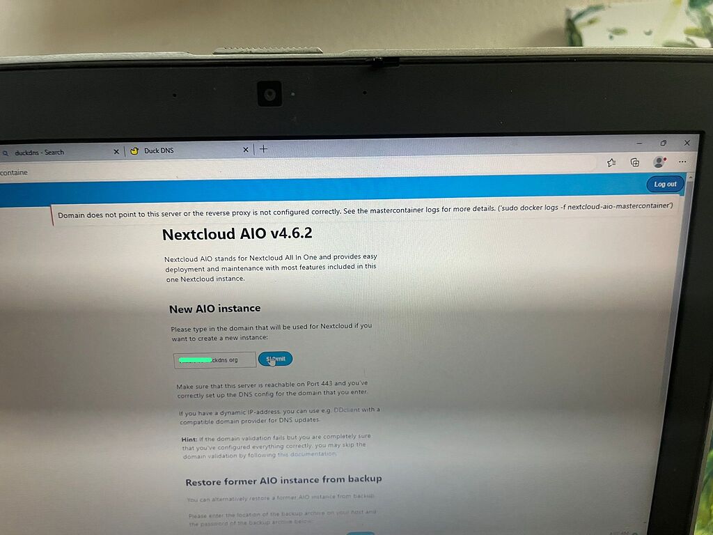 Domain does not point to this server or the reverse proxy is not configured correctly. See the ...