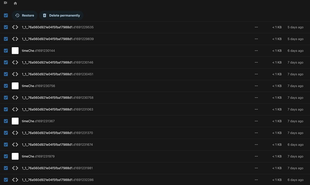Deleted items fills with unknown files - ℹ️ Support - Nextcloud community