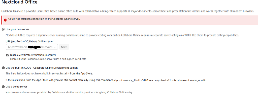 Collabora Office not working - 📄 Office - Nextcloud community