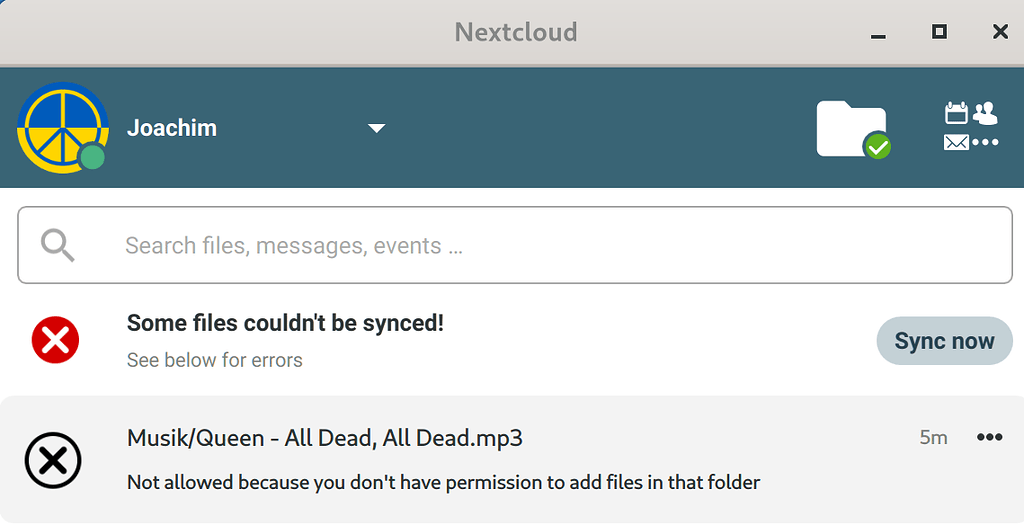 How to get rid of a permanent sync error about an unimportant file? - ℹ️ Support - Nextcloud ...