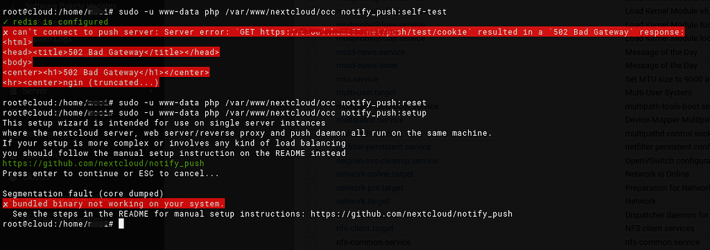 Update notify_push to 1.0.0 leads to "bundled binary not working on your system" - ℹ️ Support ...