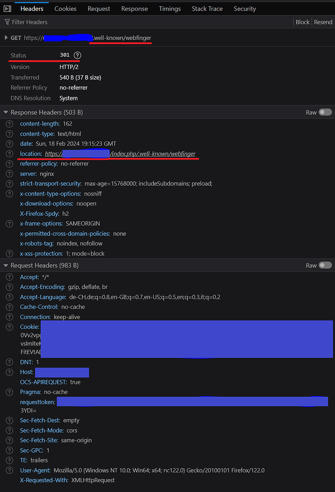 How to resolve .well-known/webfinger - - ℹ️ Support - Nextcloud community