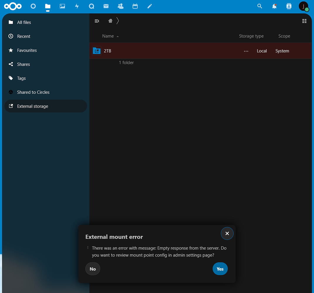 Files inside of External storage won't show in nextcloud (Snap Package) - ℹ️ Support - Nextcloud ...