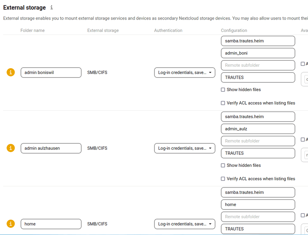 SMB External Storage shares not mounted after some time, logout and login required - ℹ️ Support ...