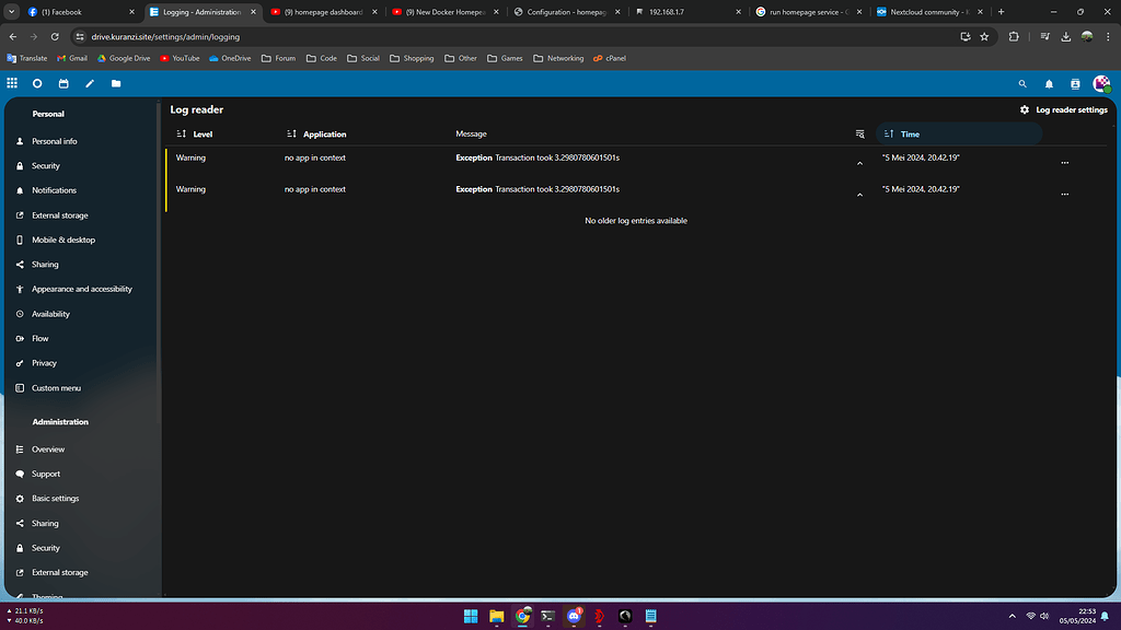 NC 29 Warning "No App In Context" - ℹ️ Support - Nextcloud community