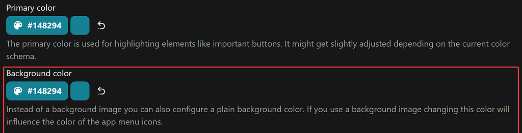 NC 30 introduced new color picker for theming Background color, how to ...