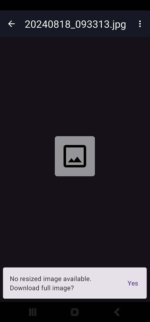 "No resized image available" and issue with 2FA after I moved - 🤖 Android - Nextcloud community