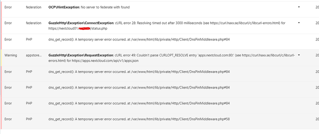 2 Nextcloud:fpm servers behind nginx -> couldn't federate servers - 📦 Appliances (Docker, Snappy ...