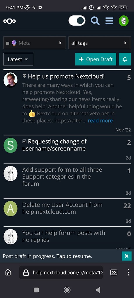Dark mode theme issues - 🔮 Meta - Nextcloud community