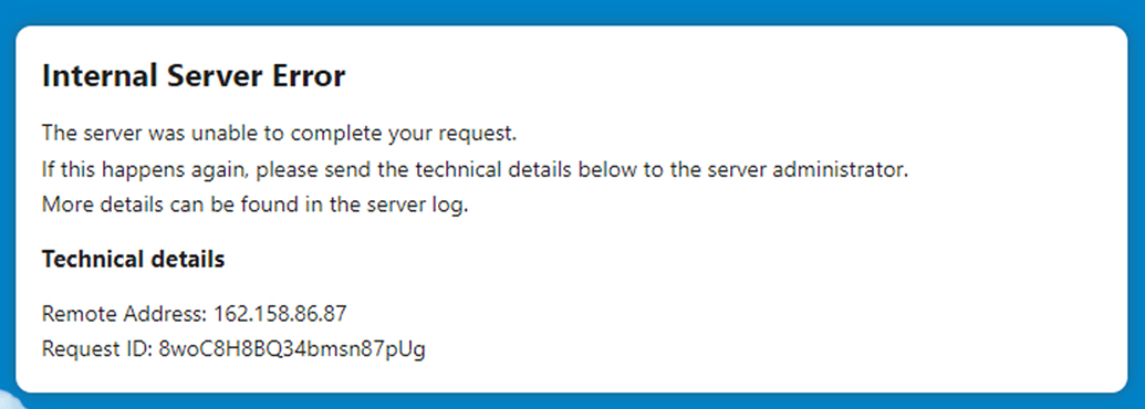 How to fix Internal Server Error - ℹ️ Support - Nextcloud community