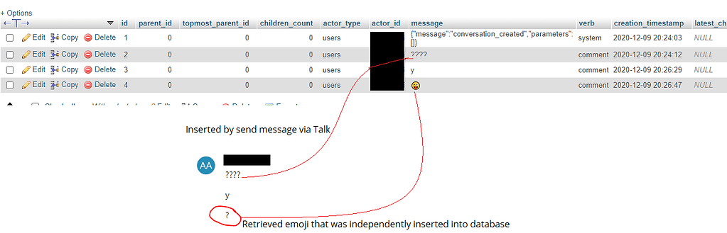 Emojis Not Working Not Related To Mysql Or Php Can We Solve This 馃挰 Talk Spreed