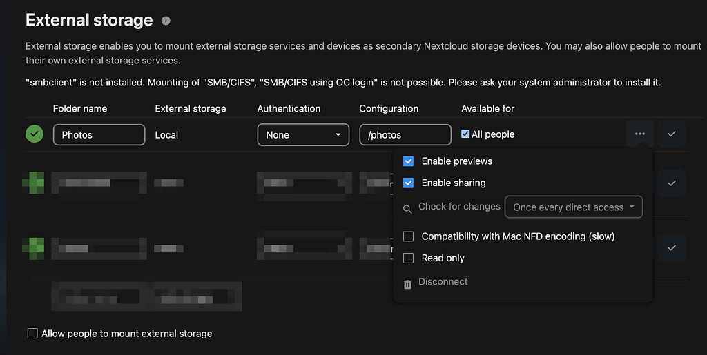 "You are not permitted to delete this file", External Storage (local), Docker - ℹ️ Support ...