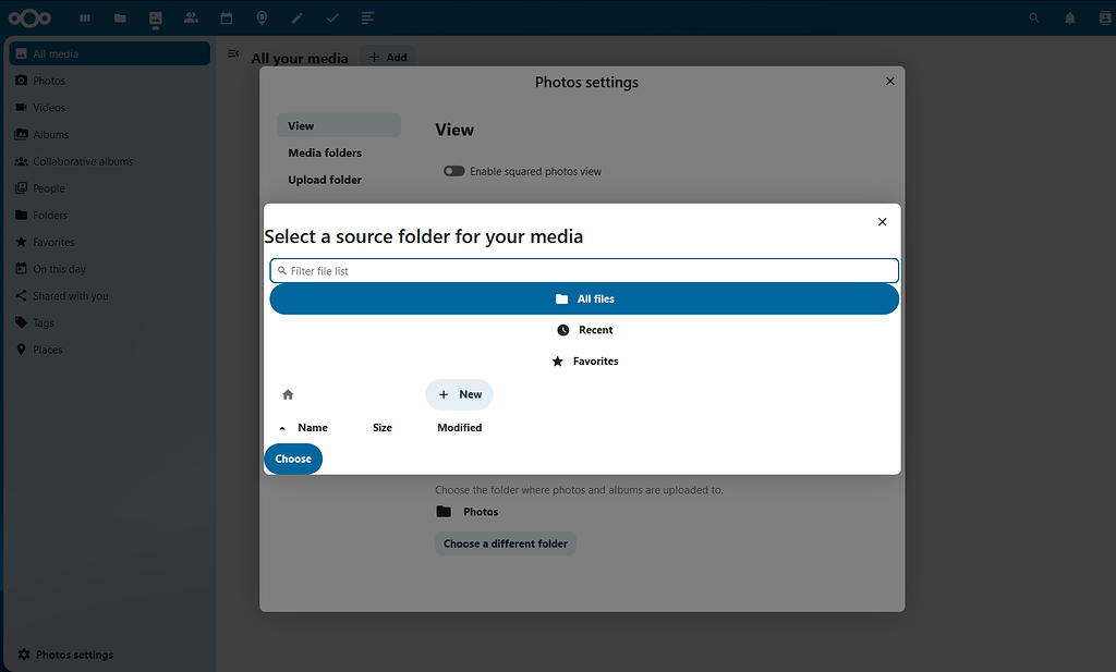 Nextcloud Photos App Broken Cant Select Media Folder ℹ️ Support Nextcloud Community