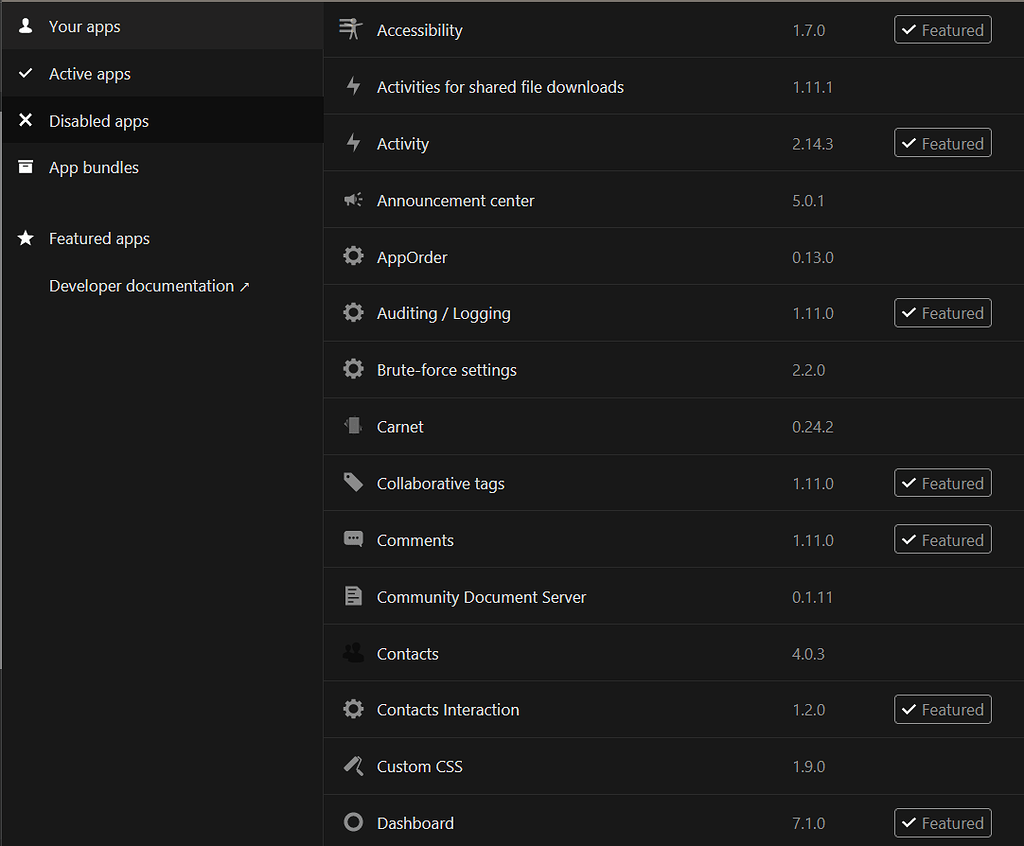 Apps store menu missing (admin account) - ℹ️ Support - Nextcloud community