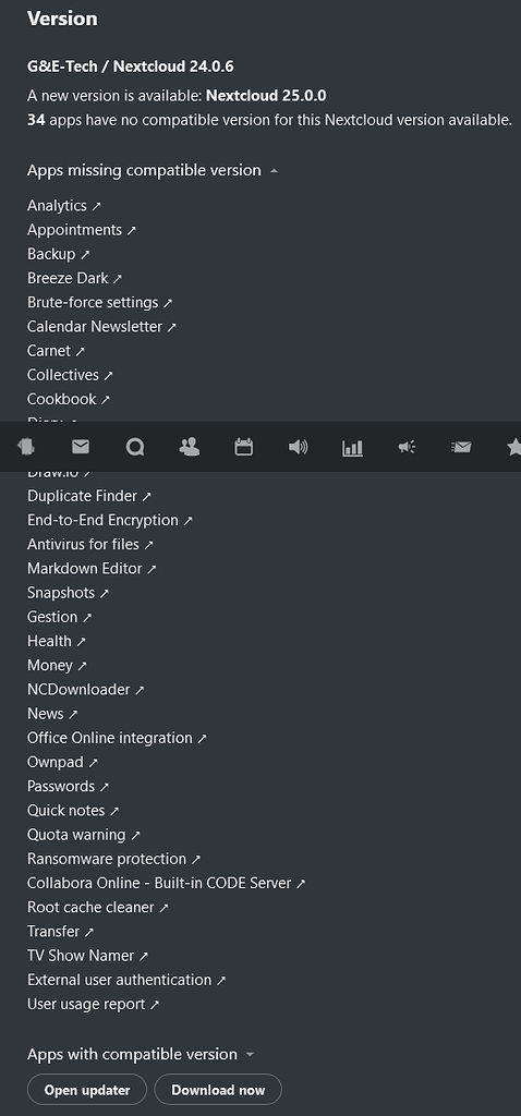 Can someone explain what this message means: [Apps have no compatible ...