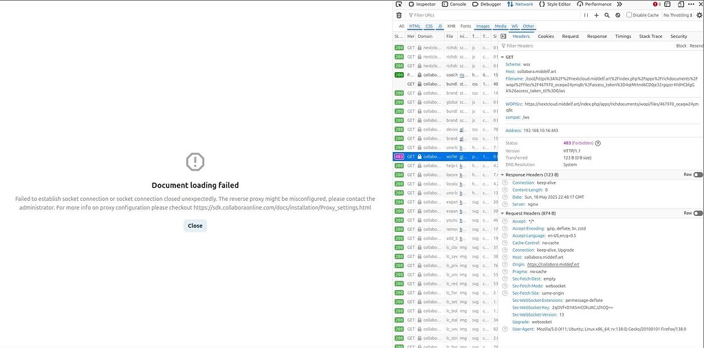 Richdocuments failing to open documents after upgrade - 📄 Office - Nextcloud community