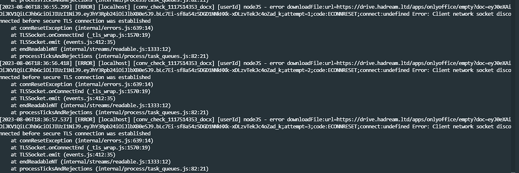 [Help][Onlyoffice]Error while downloading the document file to be converted - 📄 Office ...