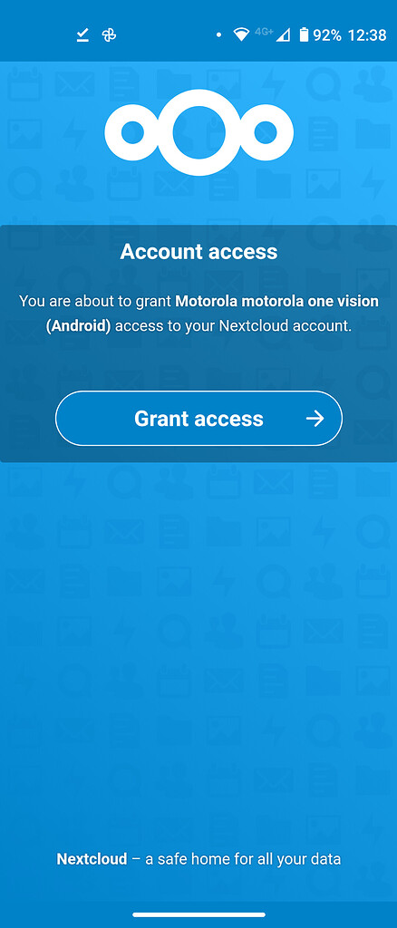 401 When I Try To Grant Access To Android Client Android