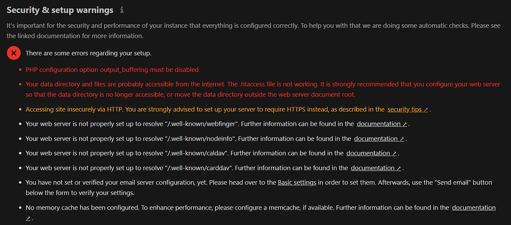 Security And Setup Warnings Using Apache2 On Ubuntu Server ℹ️ Support Nextcloud Community 