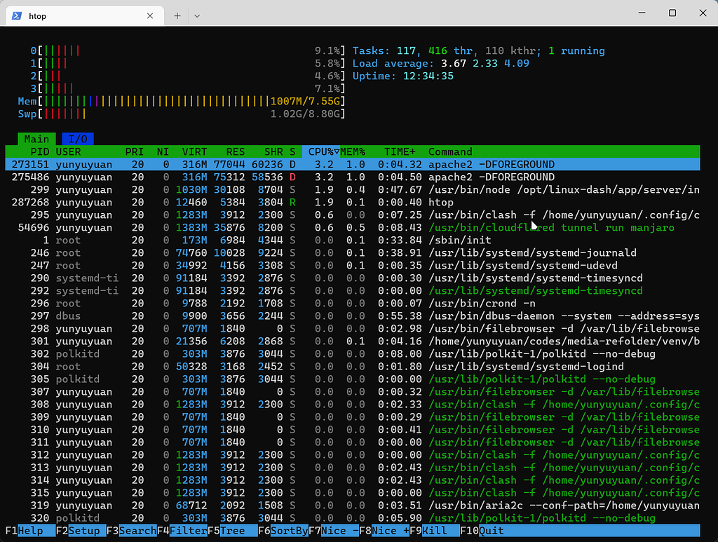 Apache -DFOREGROUND is still running I/O after the download is stopped ...