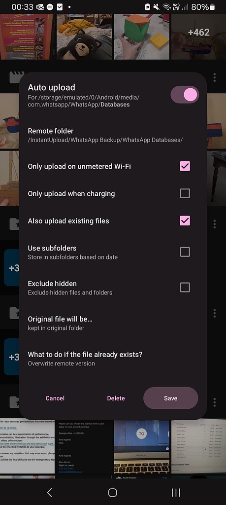 Whatsapp Database Backups on AutoUpload don't sync like the others - 🤖 Android - Nextcloud community