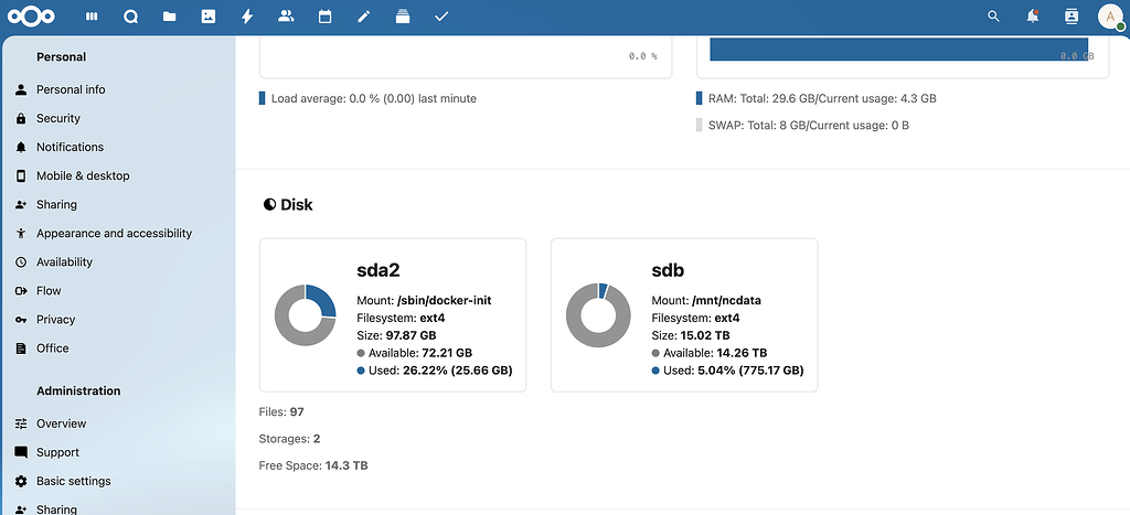 Nextcloud 10 shows wrong storage usage - ℹ️ Support - Nextcloud community
