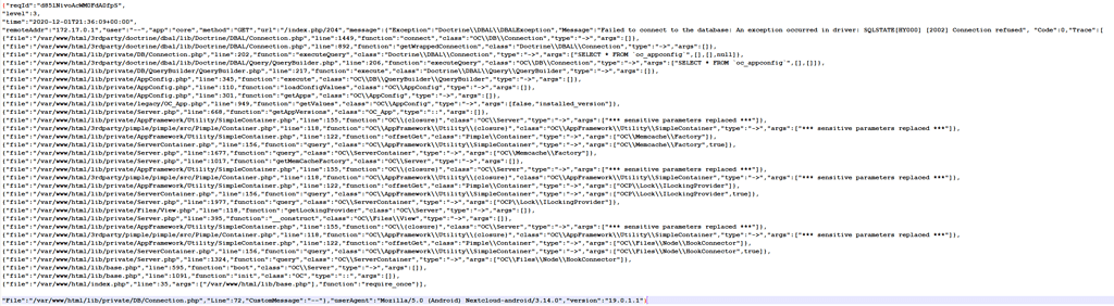 Internal Server Error after update unraid/nextcloud docker - ℹ️ Support - Nextcloud community