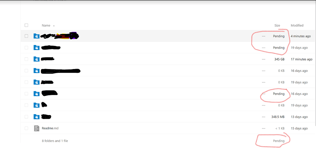 Showing File Size Pending - ℹ️ Support - Nextcloud community