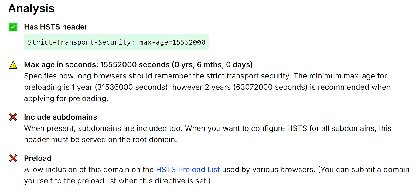 Warning about HSTS, but headers are set - ℹ️ Support - Nextcloud community