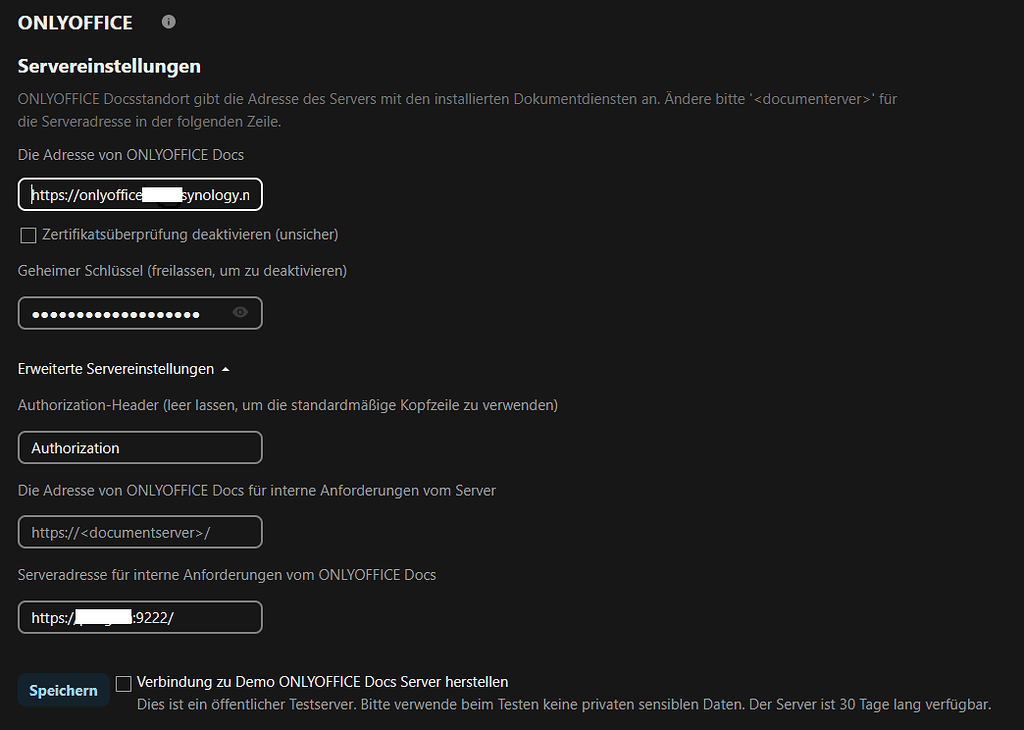 No connection to OnlyOffice - ℹ️ Support - Nextcloud community