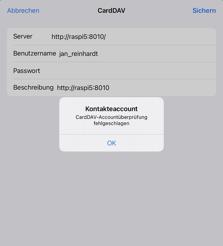 Nextcloud CardDAV Kontakte ohne SSL in iOS nutzen - 🇩🇪 Deutsch (german ...