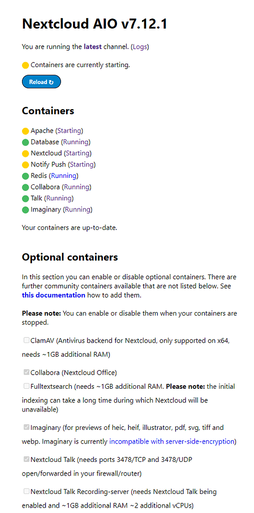 Need help for nextcloud-aio installation - 📦 Appliances (Docker, Snappy, VM, NCP, AIO ...