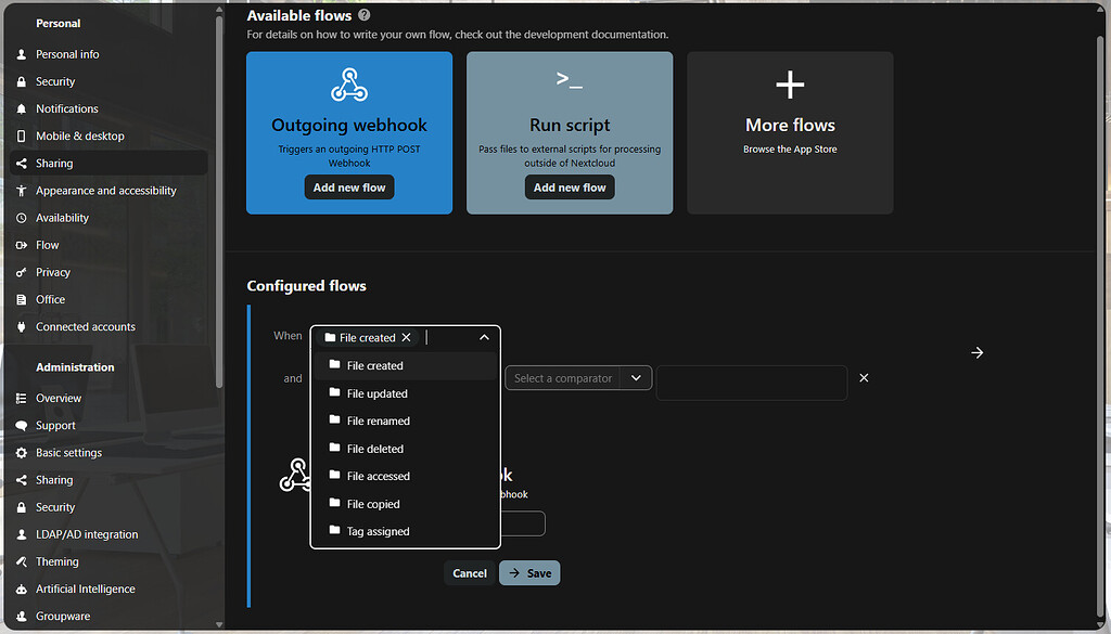 Can't find Nextcloud Forms Workflow Webhook Trigger - ℹ️ Support - Nextcloud community