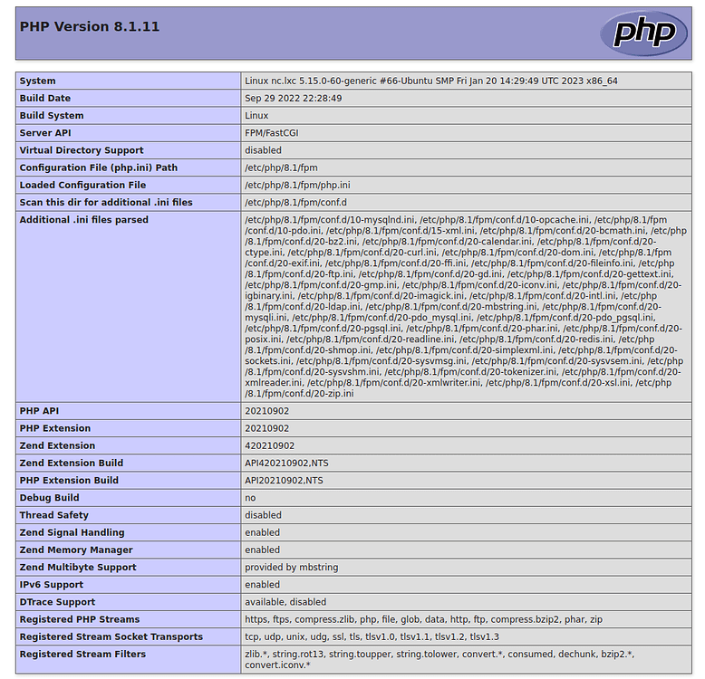 PHP memory limit is below the recommended value of 512MB - 📦 Appliances (Docker, Snappy, VM, NCP ...