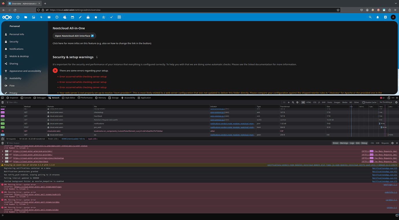 Error occurred while checking server setup, but there are not - ℹ️ Support - Nextcloud community