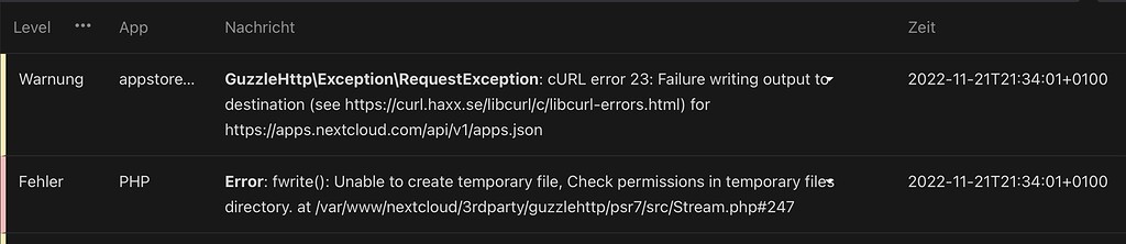 Appstore show only installed Apps available - ℹ️ Support - Nextcloud community