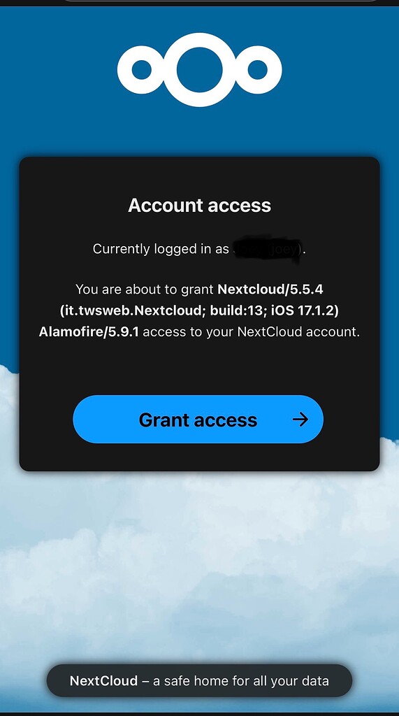Problems logging in with the iPhone App - ℹ️ Support - Nextcloud community