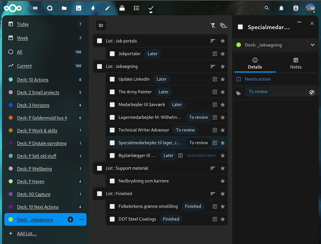Tasks created from Deck not editable - ℹ️ Support - Nextcloud community
