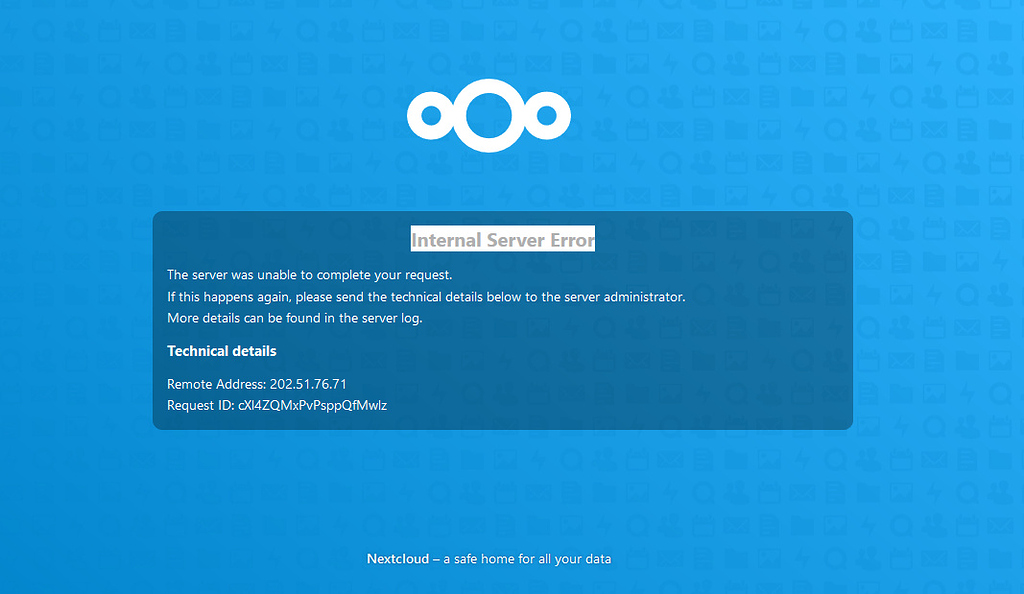 Nextcloud user settings not working on web interface - ℹ️ Support - Nextcloud community