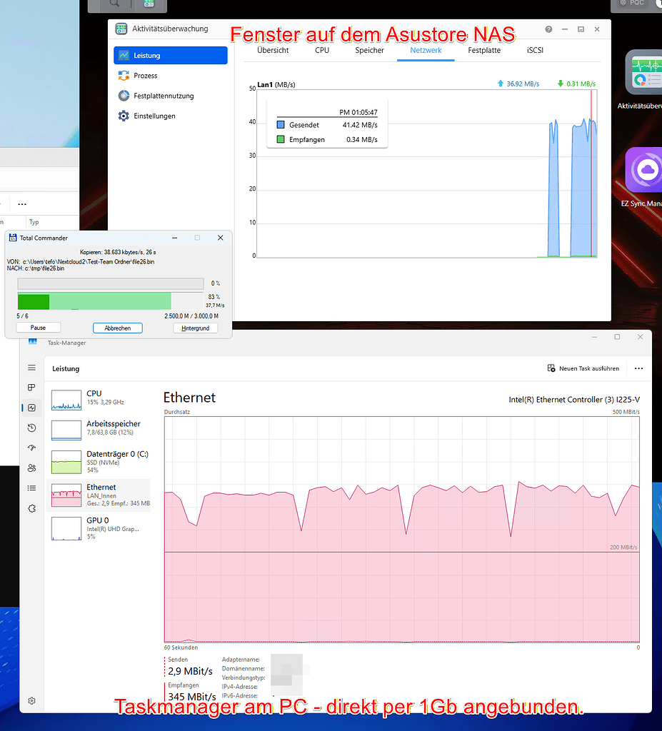Nextcloud im LAN: Browser schnell, Desktop-Client/WebDAV langsam ...