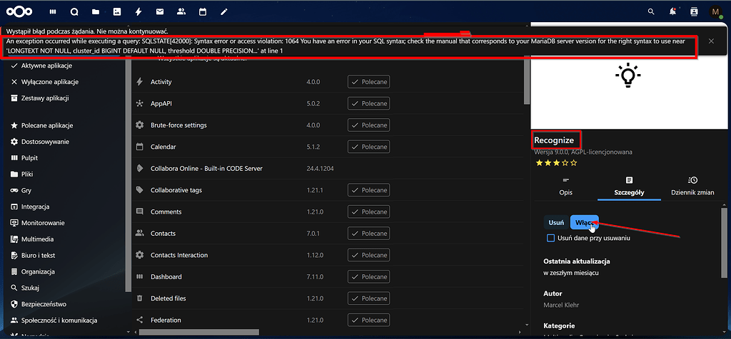 Recognize problem - ℹ️ Support - Nextcloud community