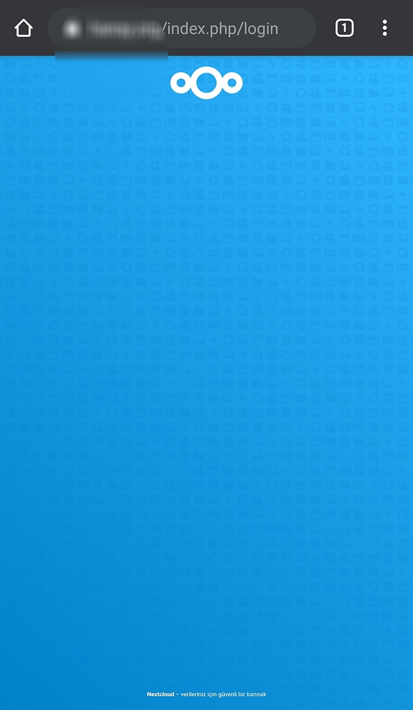 Blue screen login problem - ℹ️ Support - Nextcloud community