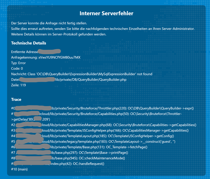 Internal Server Error After Moving Nextcloud ℹ️ Support Nextcloud Community