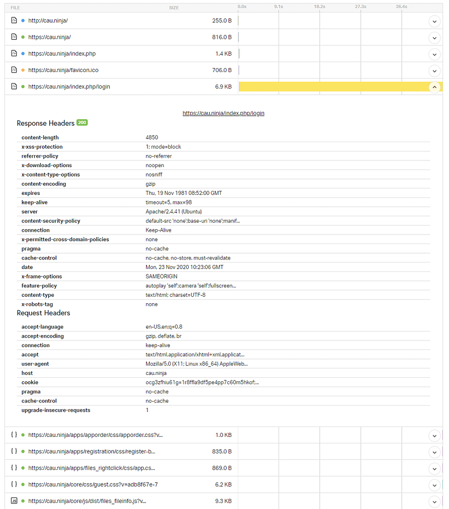 Login delayed by 45 seconds - ℹ️ Support - Nextcloud community