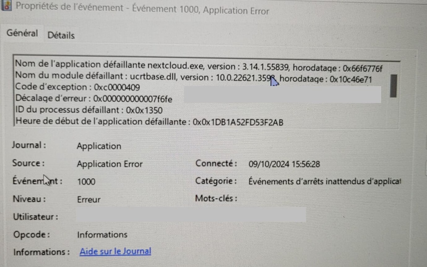 Windows desktop version crash when sync - 💻 Desktop - Nextcloud community