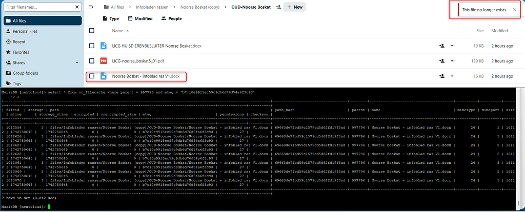 This file no longer exists on web interface - ℹ️ Support - Nextcloud community