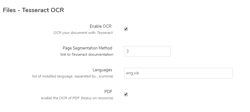 Can't update the app Full text search - Files - Tesseract OCR v1.2.2 ...