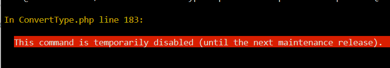 ConvertType.php Disabled? - 📦 Appliances (Docker, Snappy, VM, NCP, AIO) - Nextcloud community